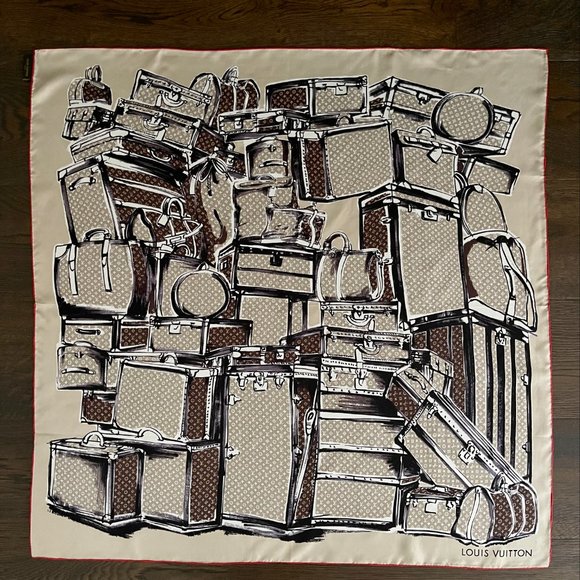 Louis Vuitton | Accessories | Louis Vuitton Scarf Trunks Luggage ...